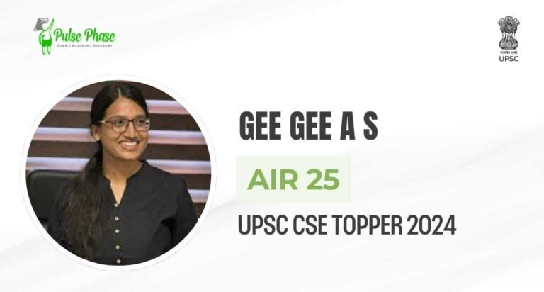 UPSC Topper 2024 Gee Gee A S , All India Rank 25